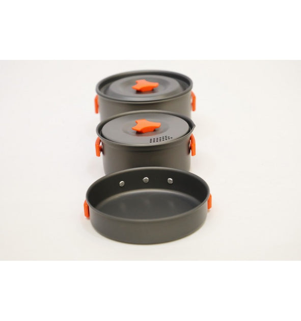 Vango 2 Person Hard Anodised Cook kit 2 Pots and Pan – Fresh Air Junkie